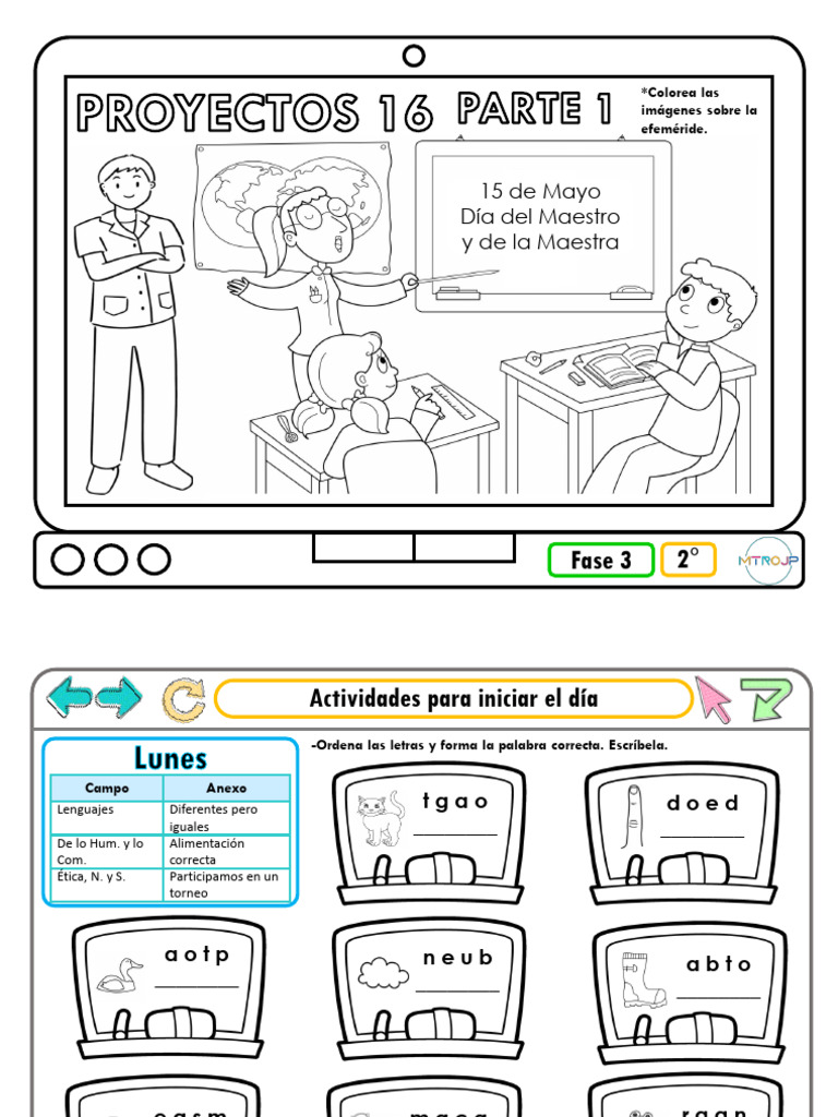 2° Proyecto 16-1 Cuadernillo Mtro JP 23-24 | PDF
