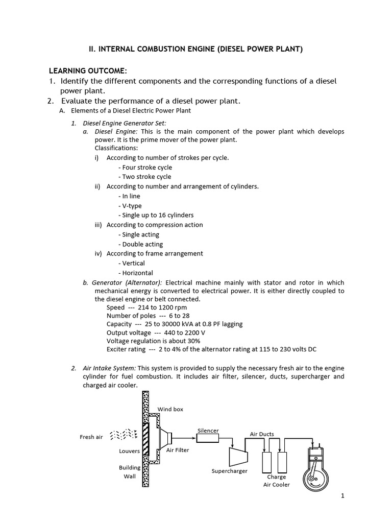 MODULE-II-I.-C.-E.-Diesel-Power-Plant | PDF | Diesel Engine | Engines