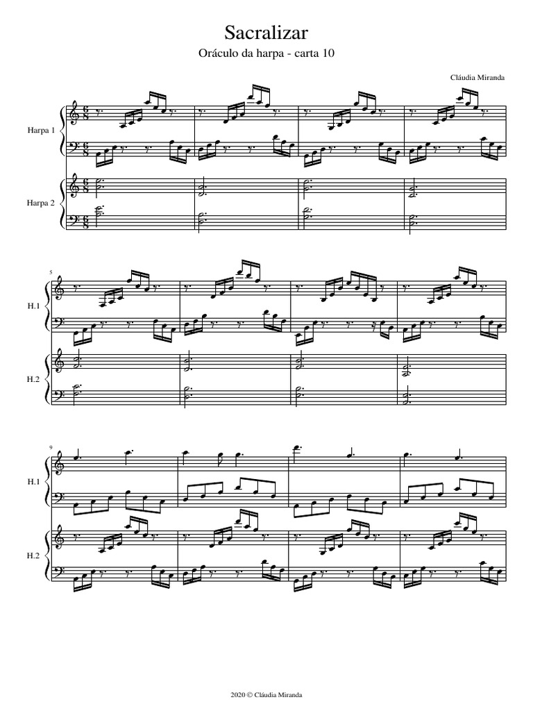 Sacralizar -Oráculo da Harpa - 2 harpas c | PDF