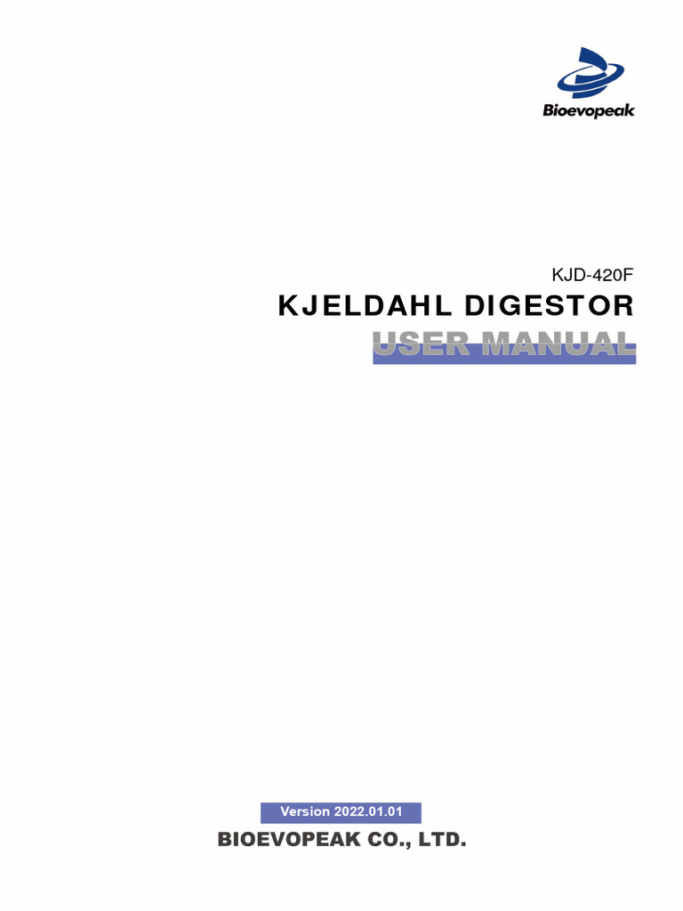 Kjeldahl Digestor User Manual V3.1 | PDF | Vacuum Tube | Liquids