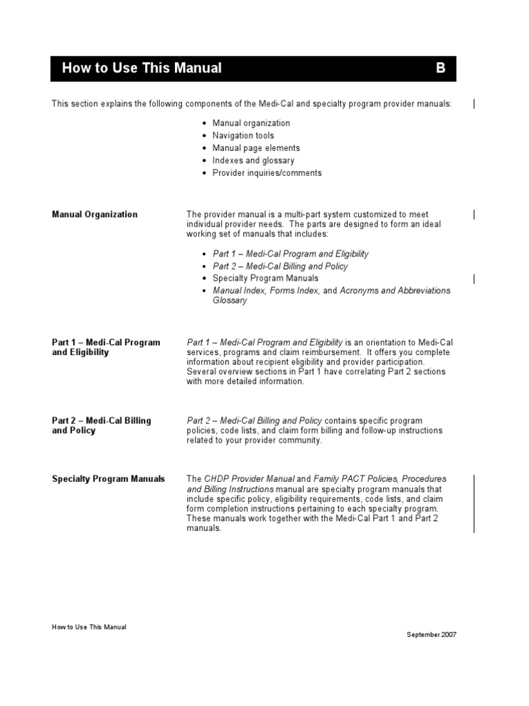 How To Use This Manual B | PDF | Medical Record | Communication