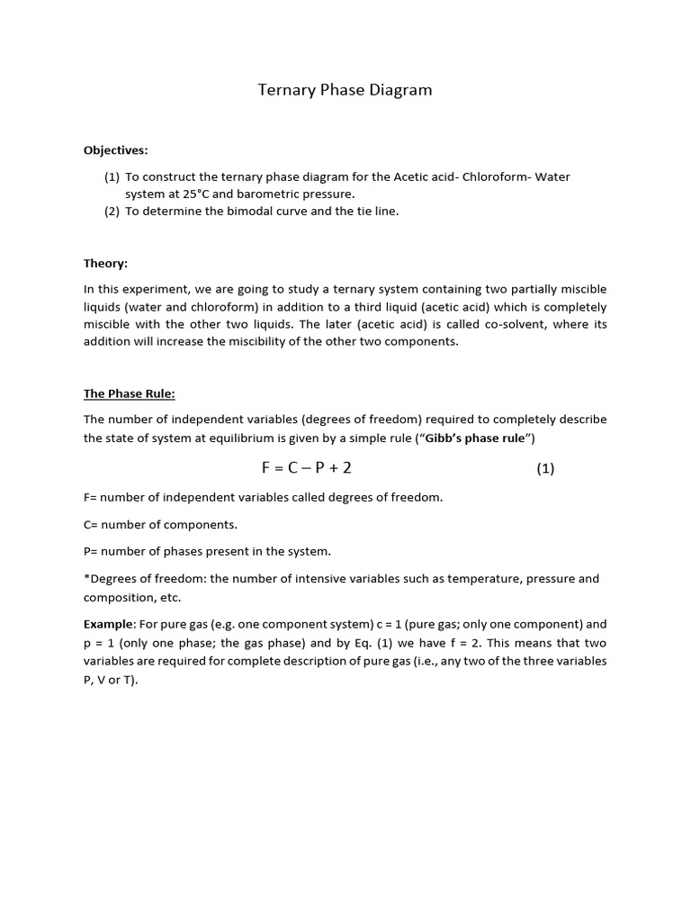 Ternary Phase Diagram | PDF | Phase (Matter) | Phase Rule Ternary Phase Diagram | PDF | Phase (Matter) | Phase Rule