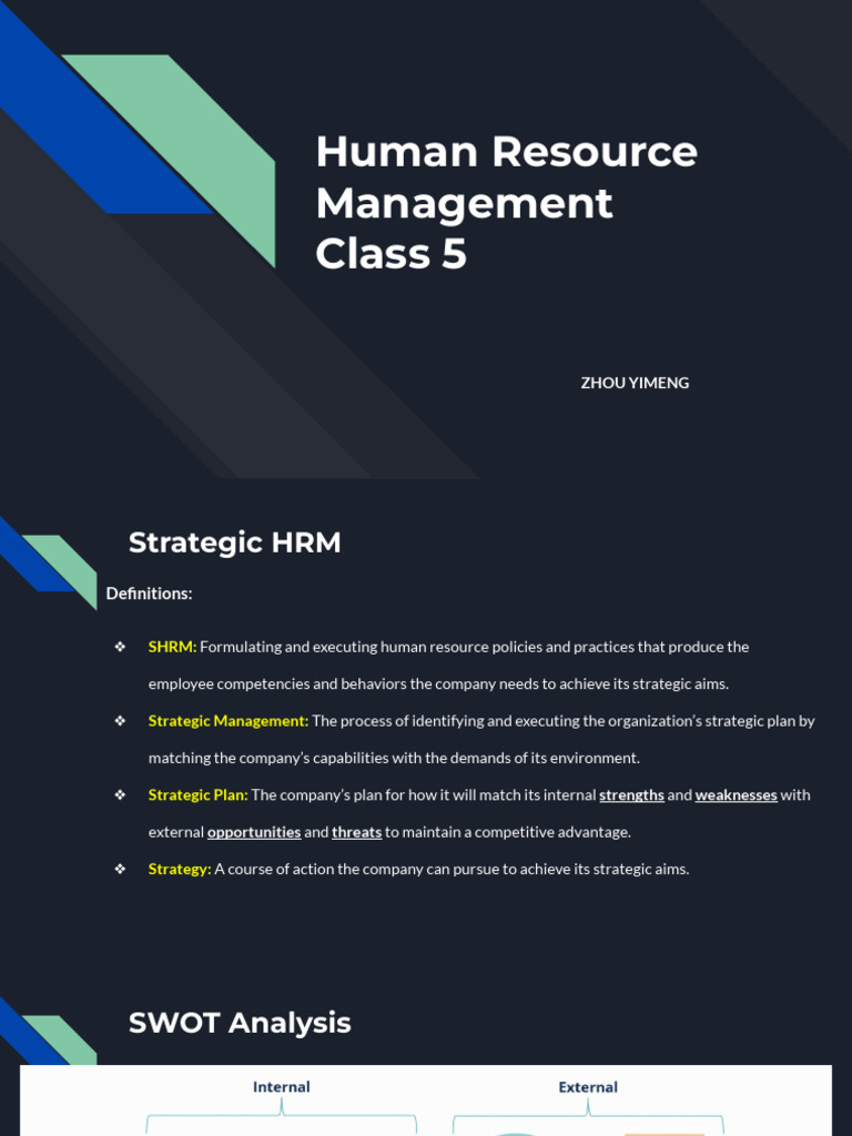 HRM Class 5 | PDF | Strategic Management | Human Resource Management