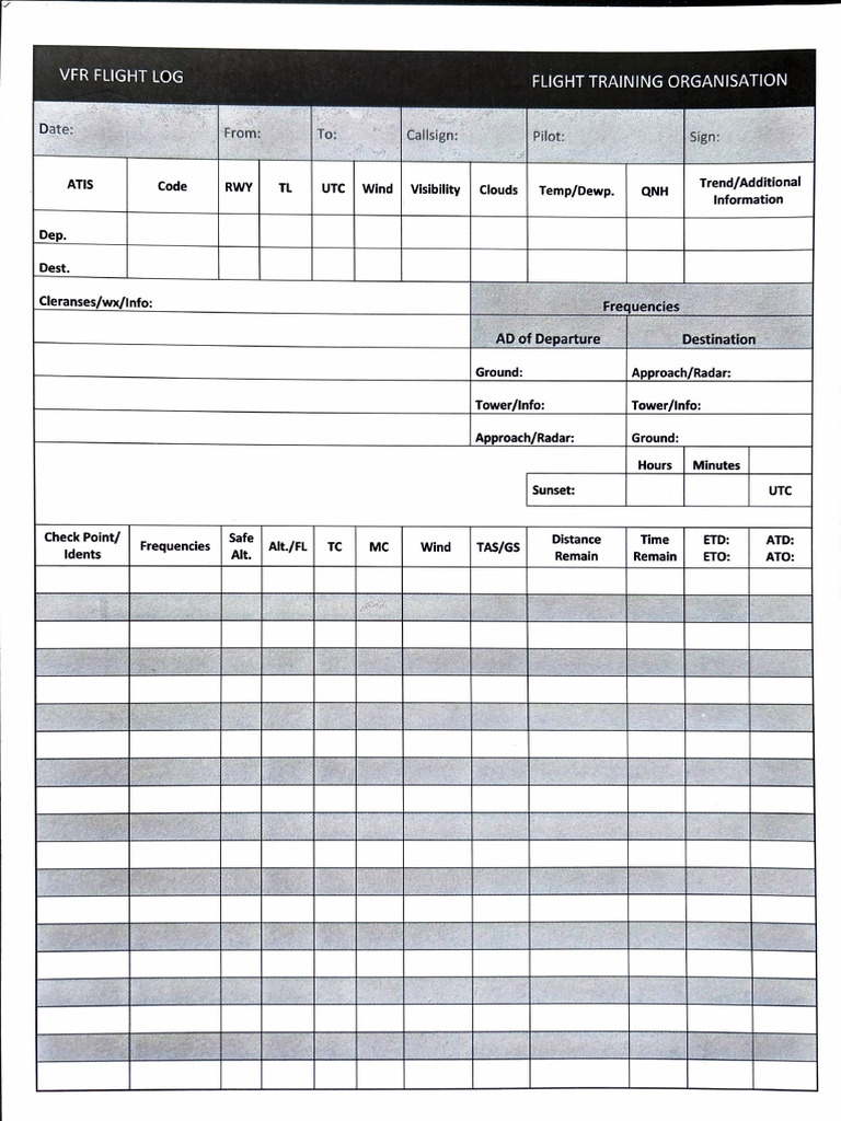 VFR Log | PDF