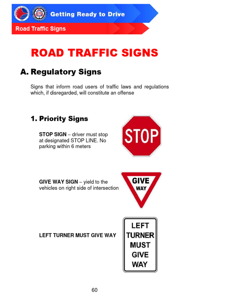 Road Traffic Signs | PDF | Traffic | Intersection (Road)