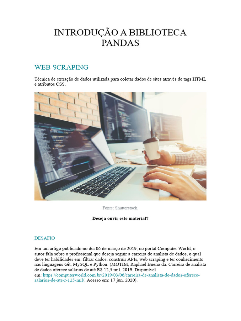 Introdução Ao Pandas Parte 2 | PDF | Rede mundial de computadores ... Introdução Ao Pandas Parte 2 | PDF | Rede mundial de computadores ...