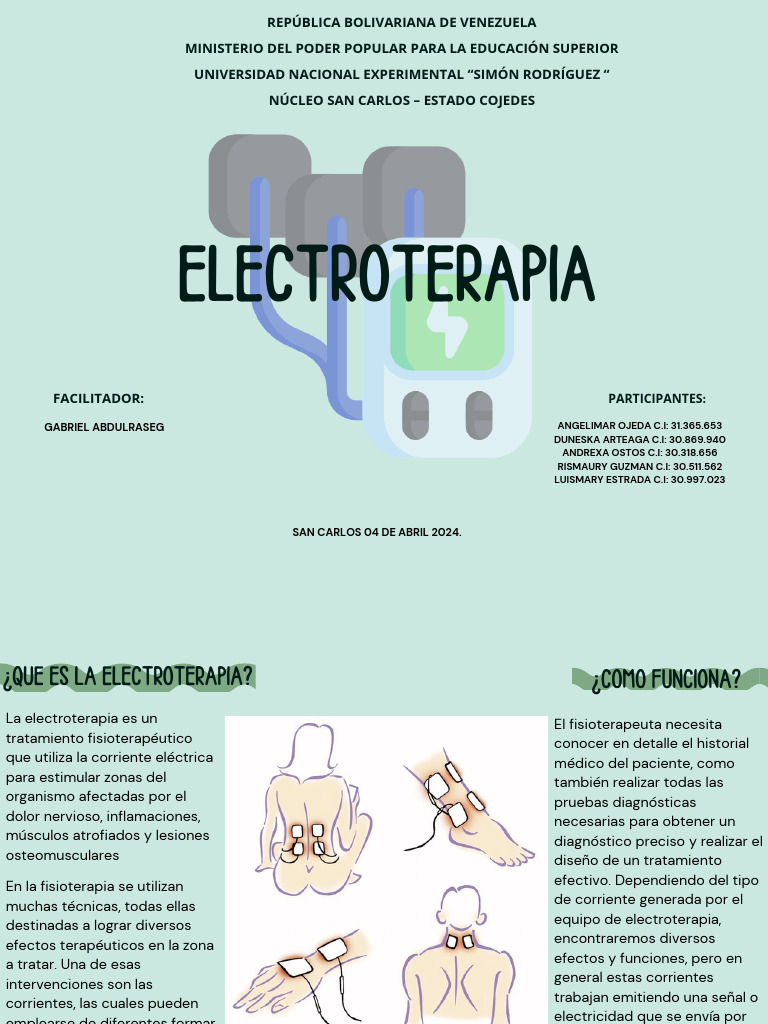 Electroterapia Fisioterapia | PDF | Frecuencia de radio | Dolor