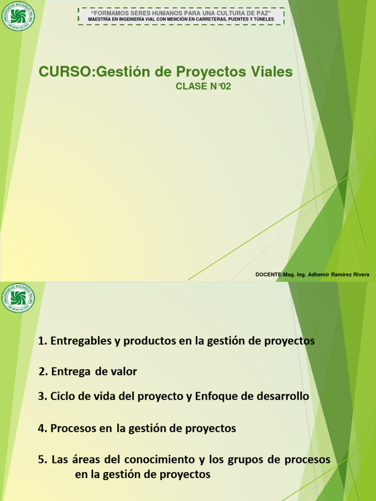 Entregable y Productos de Un Proyecto y Áreas de Conocimiento de La Gestión de Proyectos s3 ...