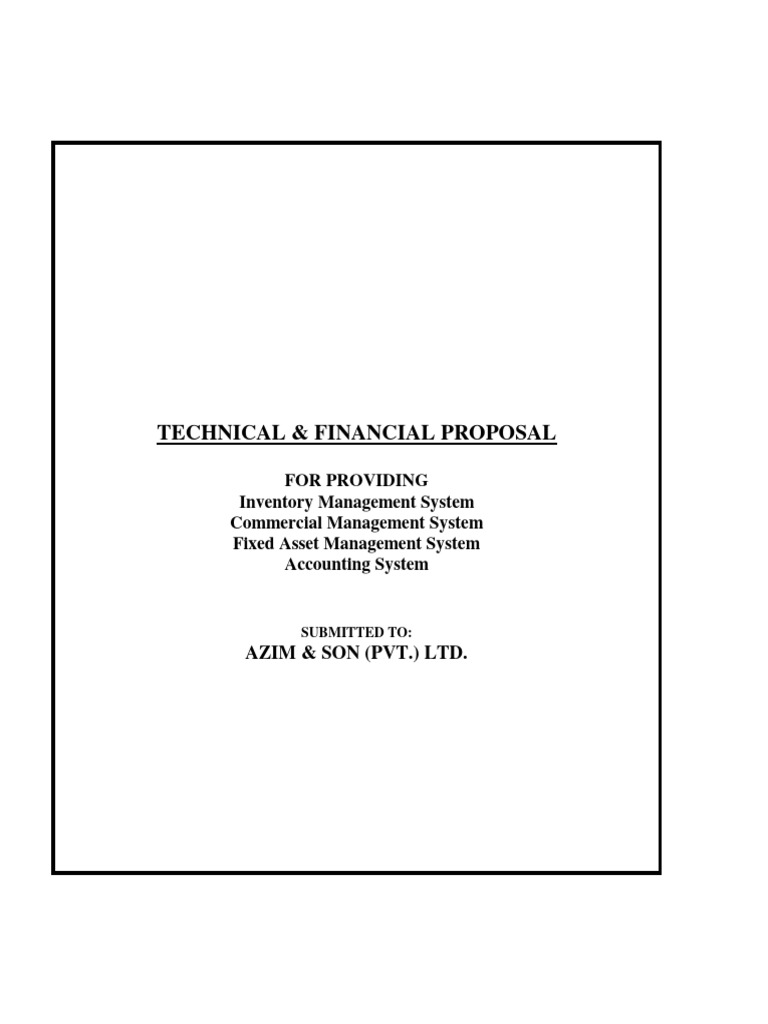 Inventory Management System Proposal | PDF | Taxes | Accounting