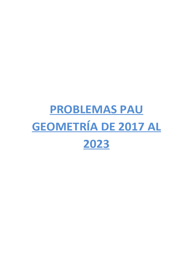 Ometria Pau 2017 Al 2023 | PDF | Línea (geometría) | Ecuaciones