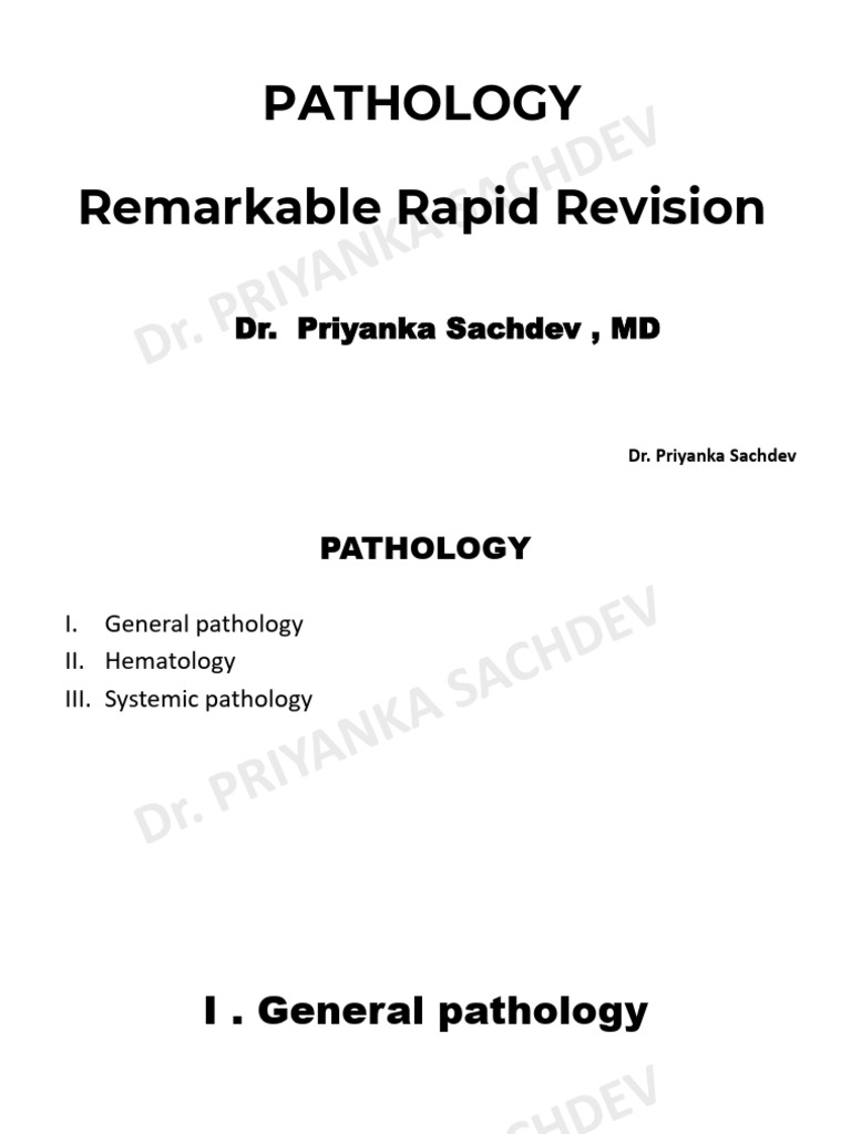 Dr. Priyanka Sachdev - General Pathology | PDF | Apoptosis | Necrosis