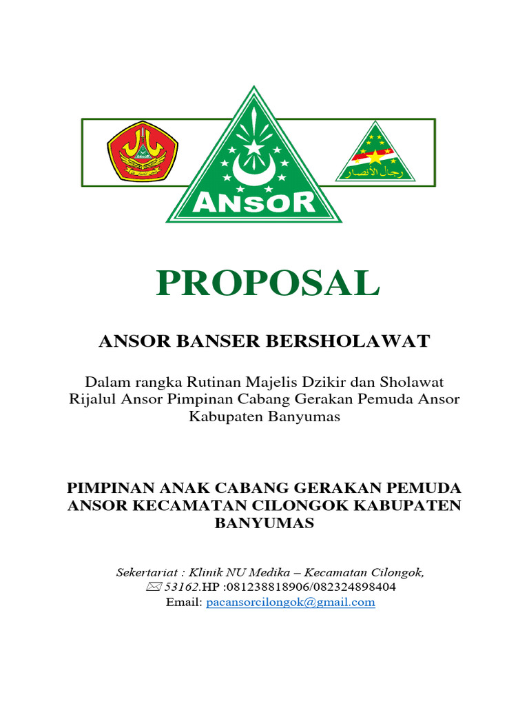 Proposal Ansor Banser Bersholawat | PDF | Ilmu Sosial | Gaya Hidup