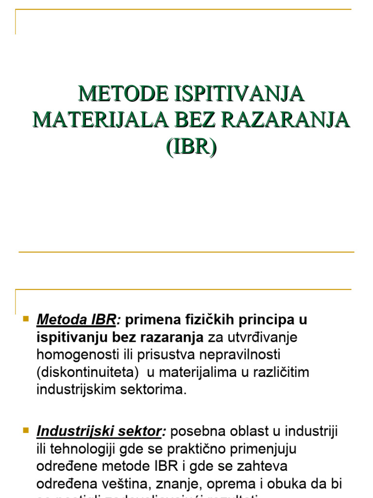 6 IBR I Ispitivanje Magnetnim Česticama | PDF