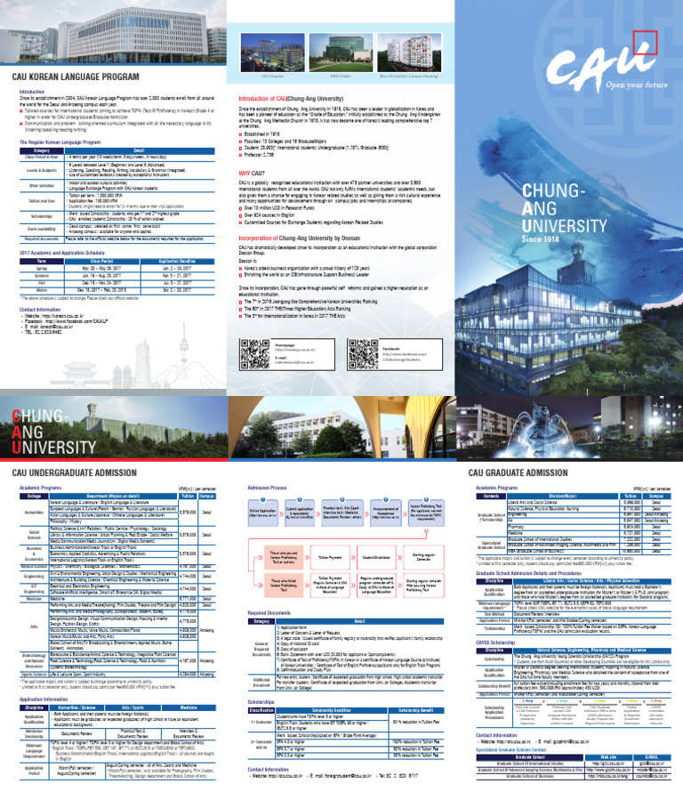 CAU Admission Leaflet | PDF | Postgraduate Education | University And College Admission