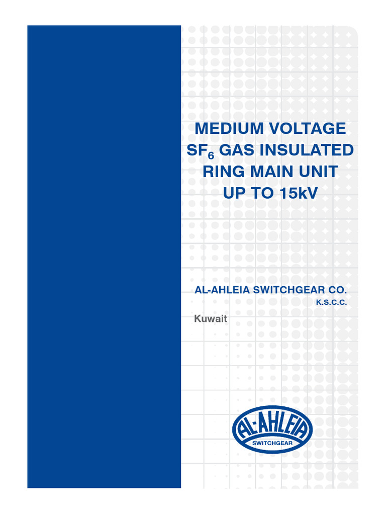 sf6 Switchgear Brochure | PDF | Fuse (Electrical) | Switch