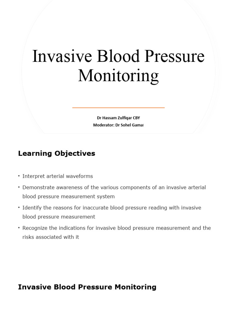 Invasive Monitoring | PDF | Blood Pressure | Damping