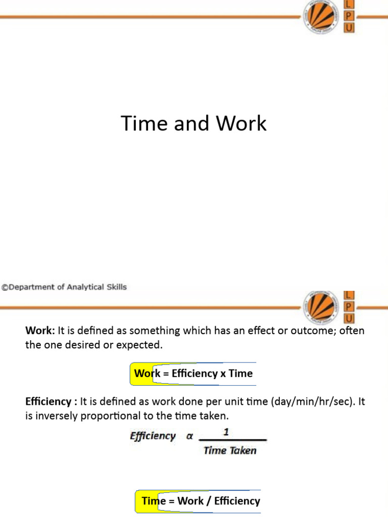 Time & Work | PDF | Employment | Business