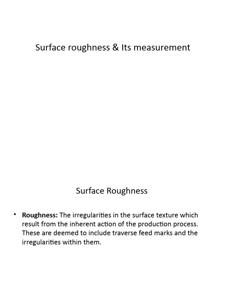Surface Roughness Measurement 1 | PDF | Surface Roughness | Modulation