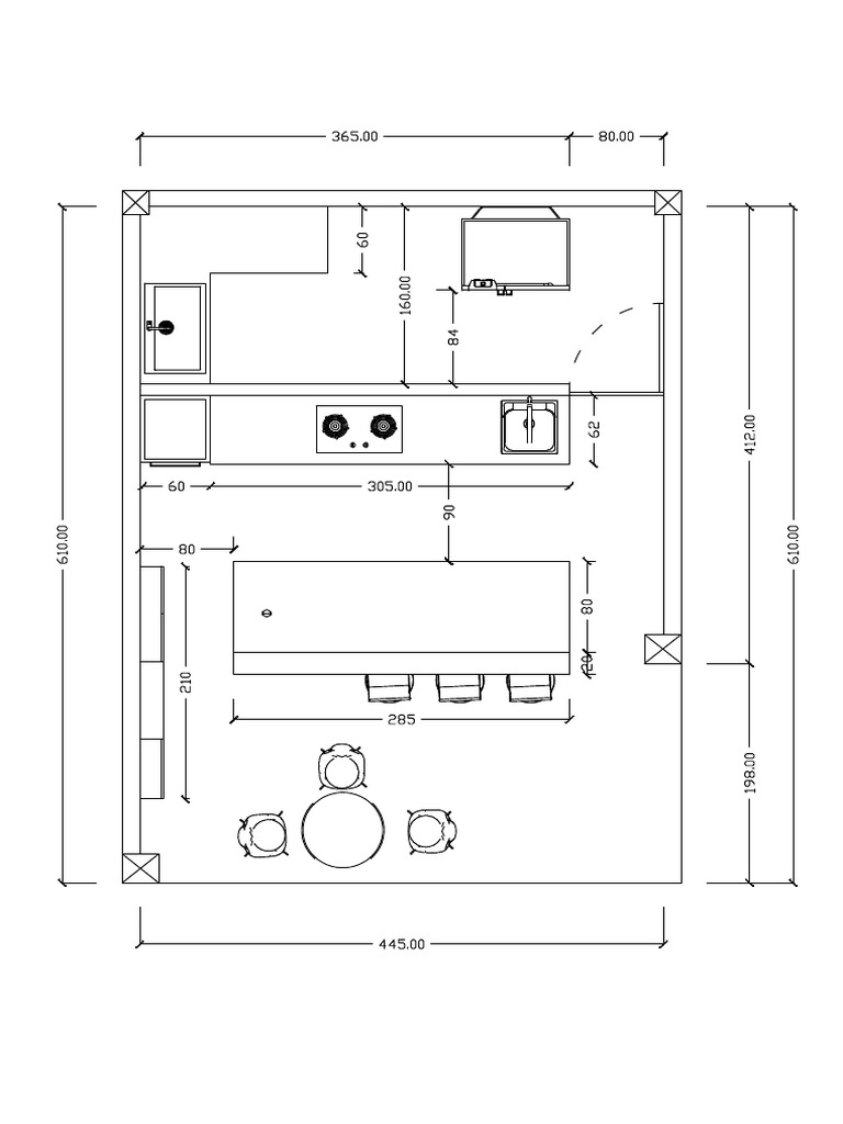 Dimensi Dan Layout Kitchen Set | PDF