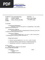 DLL-filipino-9 Unang Markahan | PDF