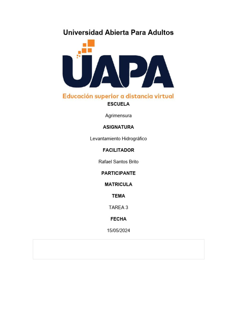 Hidrografia Tarea 3 | PDF | Marea | Agua