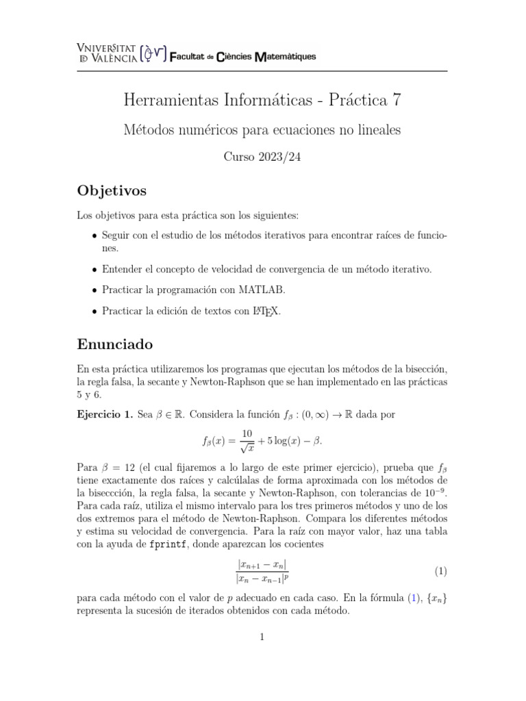 Práctica 7 | PDF | Ciencia computacional | Análisis numérico