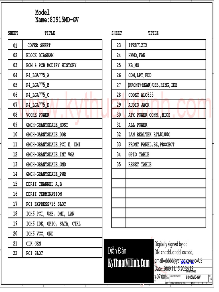 Gigabyte 8i915md-Gv - Rev 1.0 | PDF | Computer Data | Computer Networking