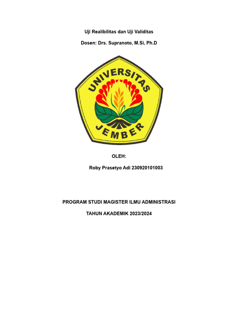 Uji Reliabilitas dan Validitas Tes | PDF