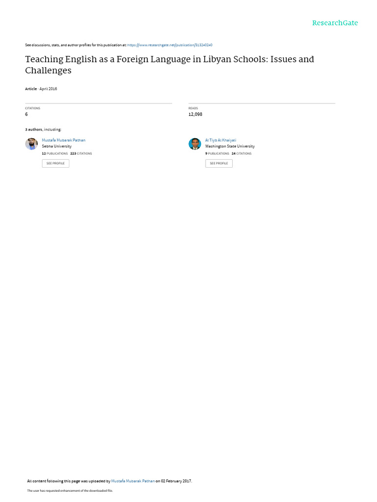 Teaching English As A Foreign Language I | PDF | English As A Second Or ...