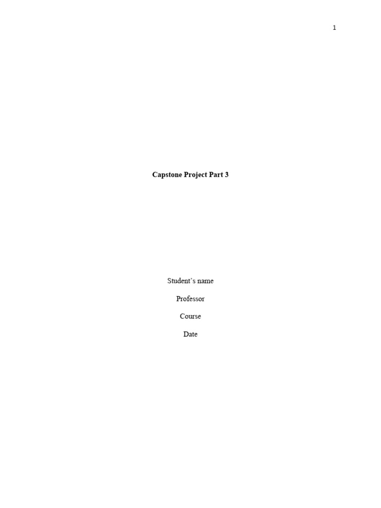 Capstone Project Part 3 Pdf Media Communication Literacy