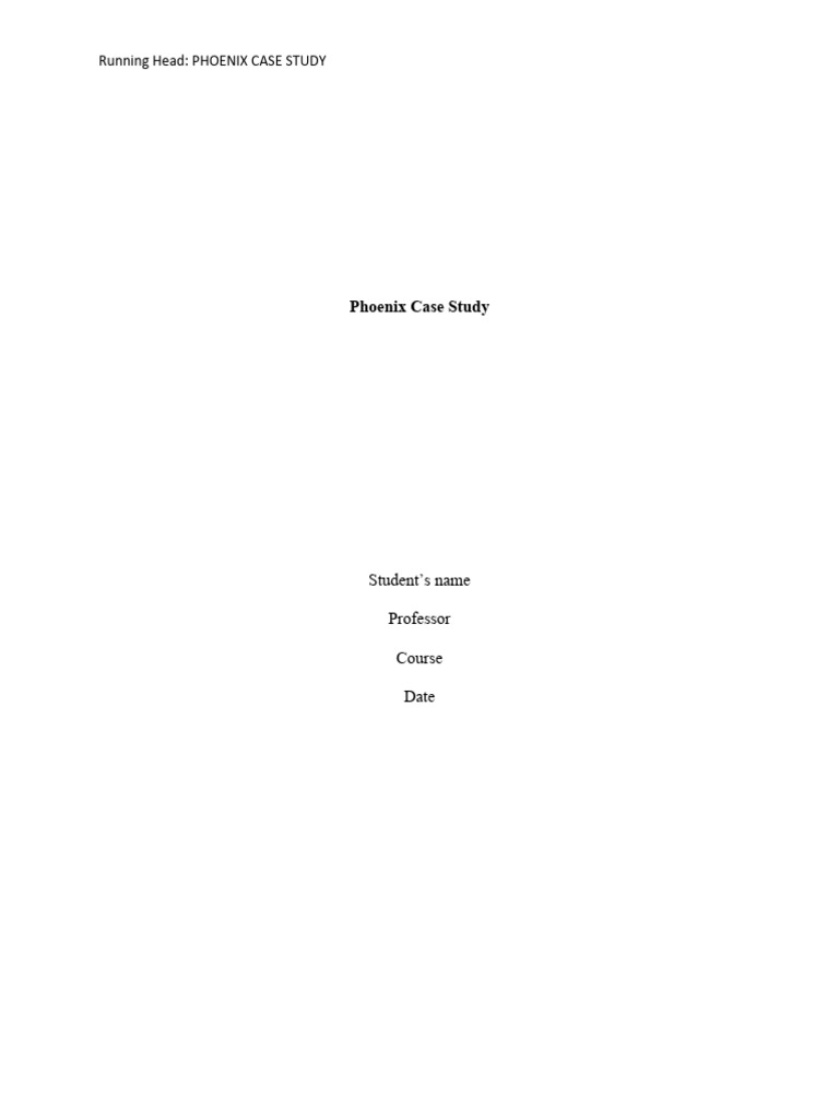 Phoenix Case Study | PDF | Risk