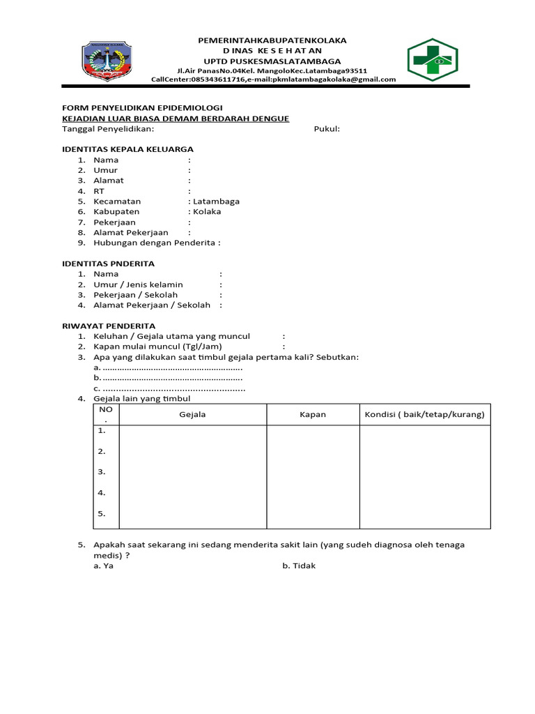 Form PE DBD Kosong | PDF