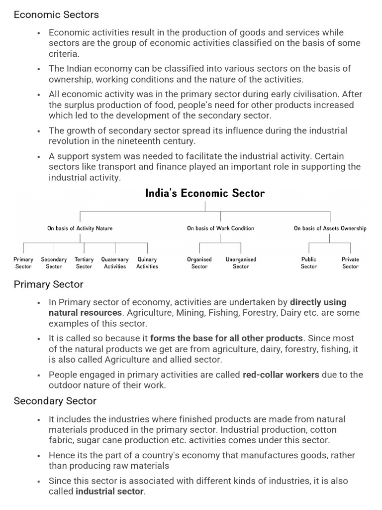 Economic Sectors | PDF | Economies