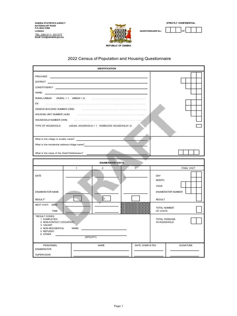 2022 Census Population Housing Qre FV 5june2022 | PDF | Marriage | Husband