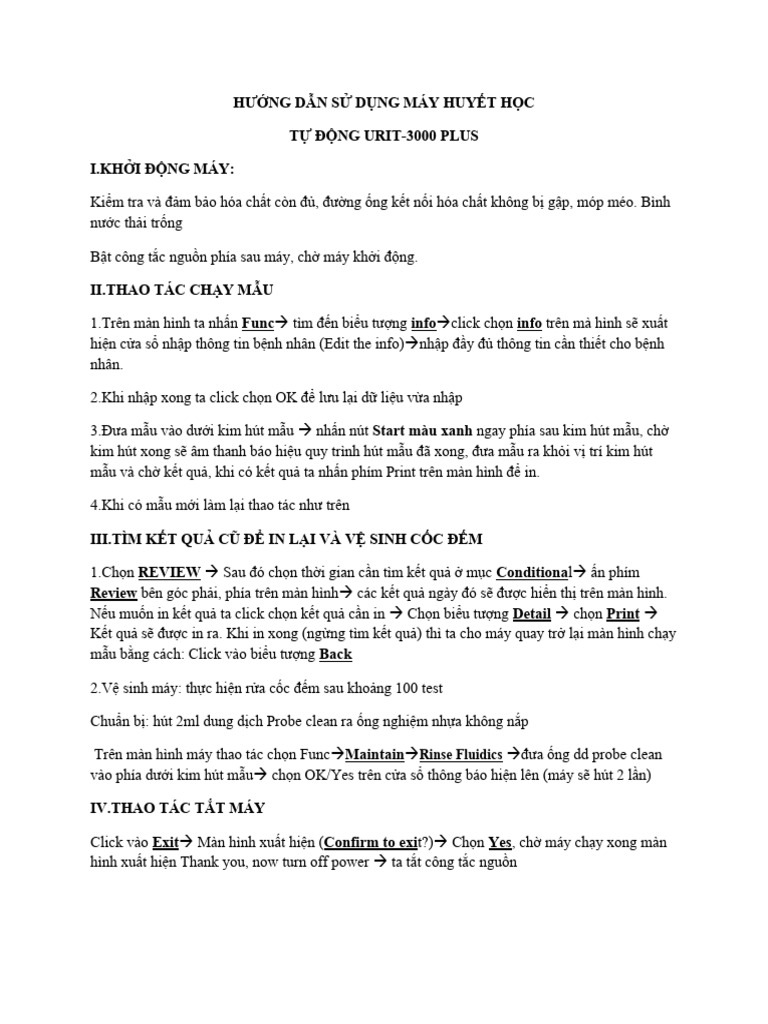 HDSD Urit 3000plus | PDF