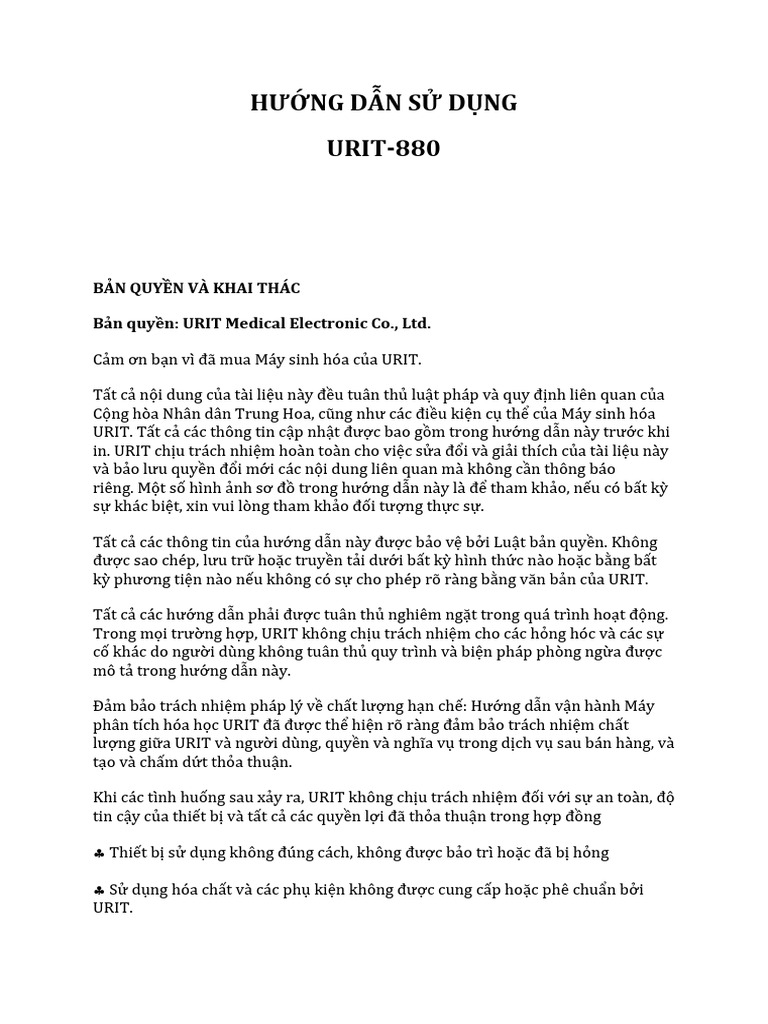 Urit-880 HDSD TV | PDF