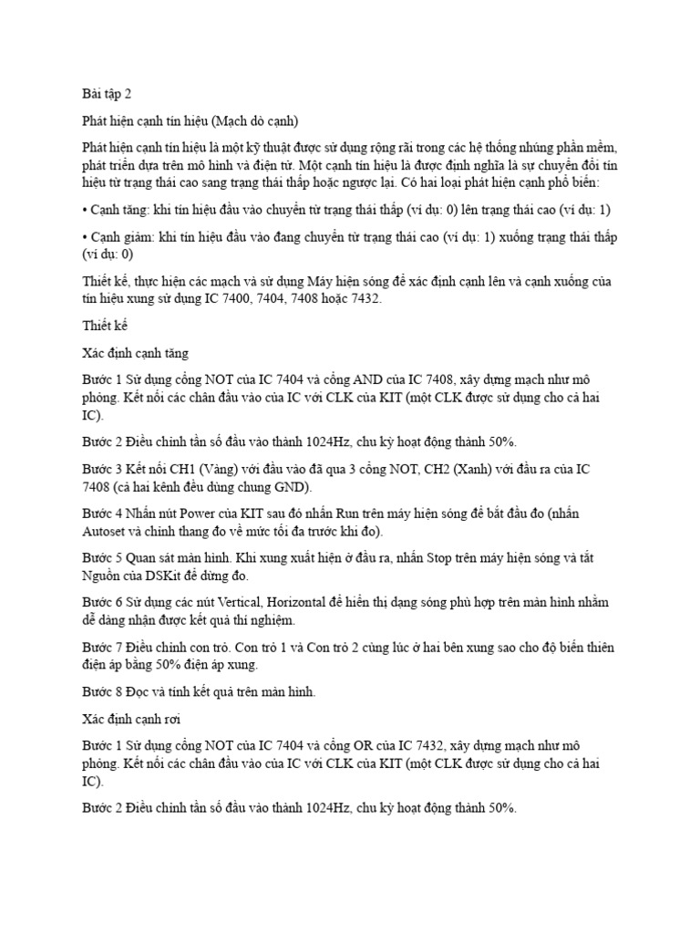 Excercise 2 Lab 2 Nhóm 8 | PDF