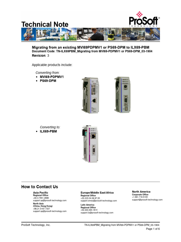 TN-ILX69PBM - Migrating From MVI69-PDPMV1 or PS69-DPM - 03-1904 | PDF ...