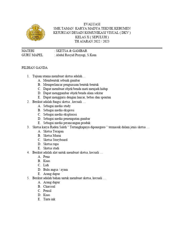 Sketsa Dan Gambar Intan Windi | PDF