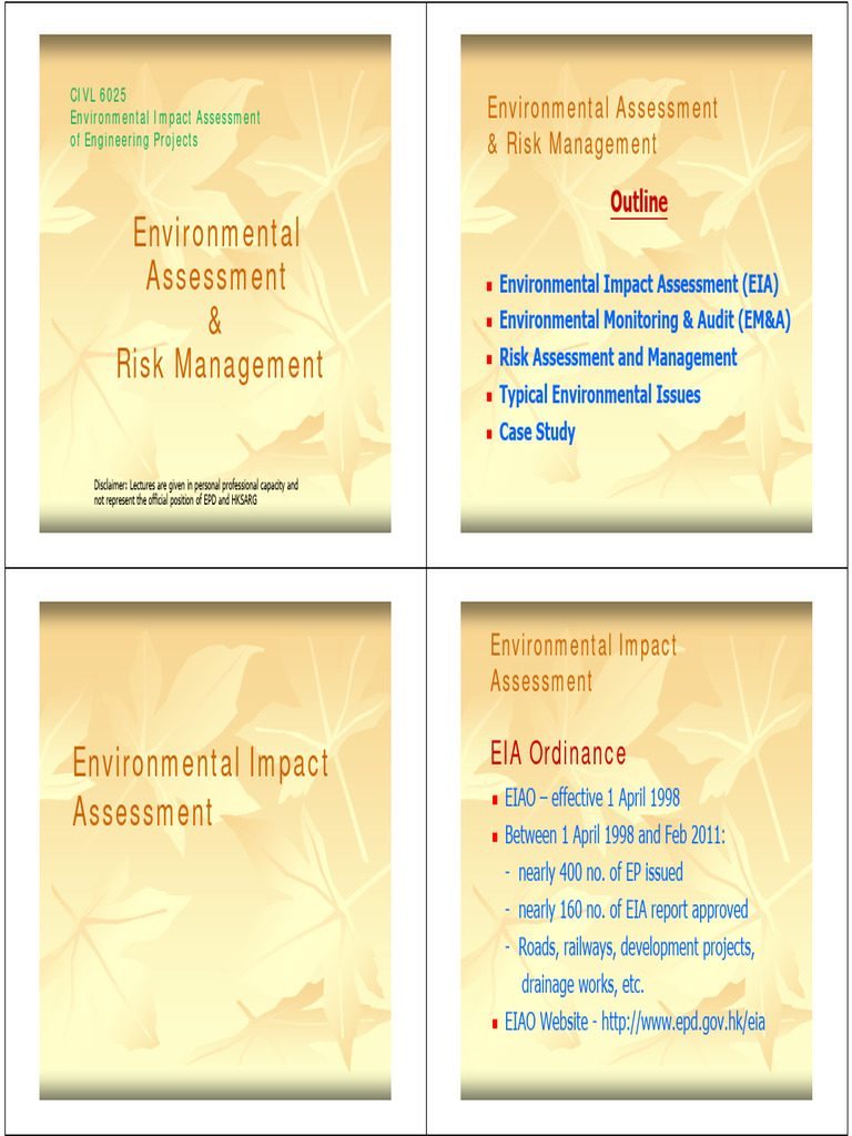 Risk Management (New) | PDF | Environmental Impact Assessment | Landfill