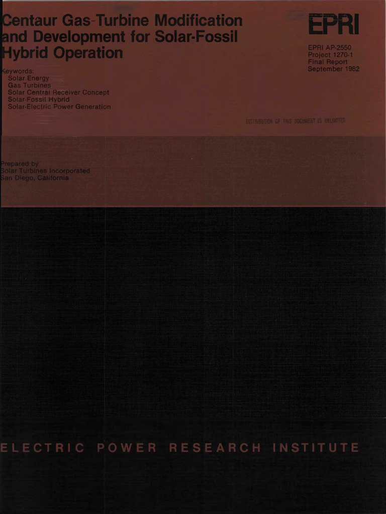 Centaur Gas Turbine Solar-Fossil Hybrid | PDF | Renewable Energy ...