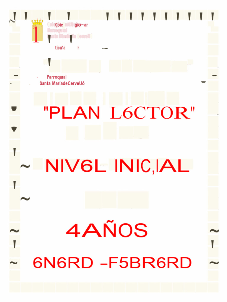 Plan Lector 4 Años - Inicial | PDF