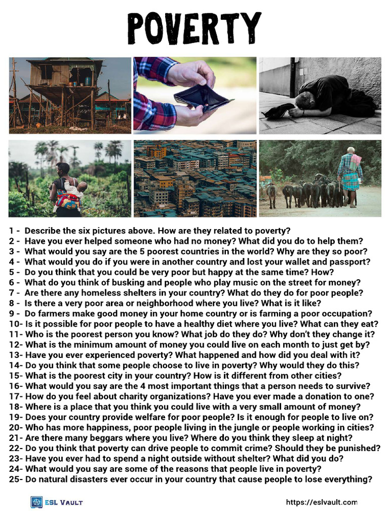 25 Poverty Conversation Questions Pdf