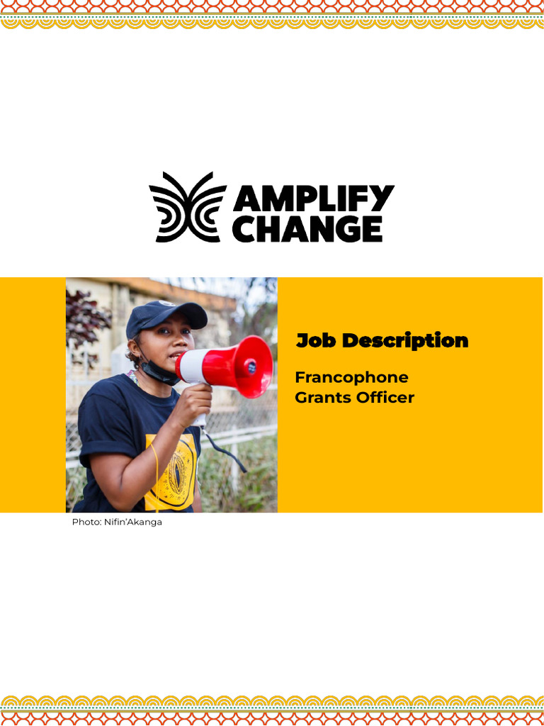 Francophone Grants Officer JD March Final 2024 | PDF | Employment ...