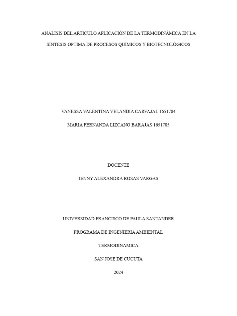 Articulo Termo | PDF | Ejercicio | Termodinámica