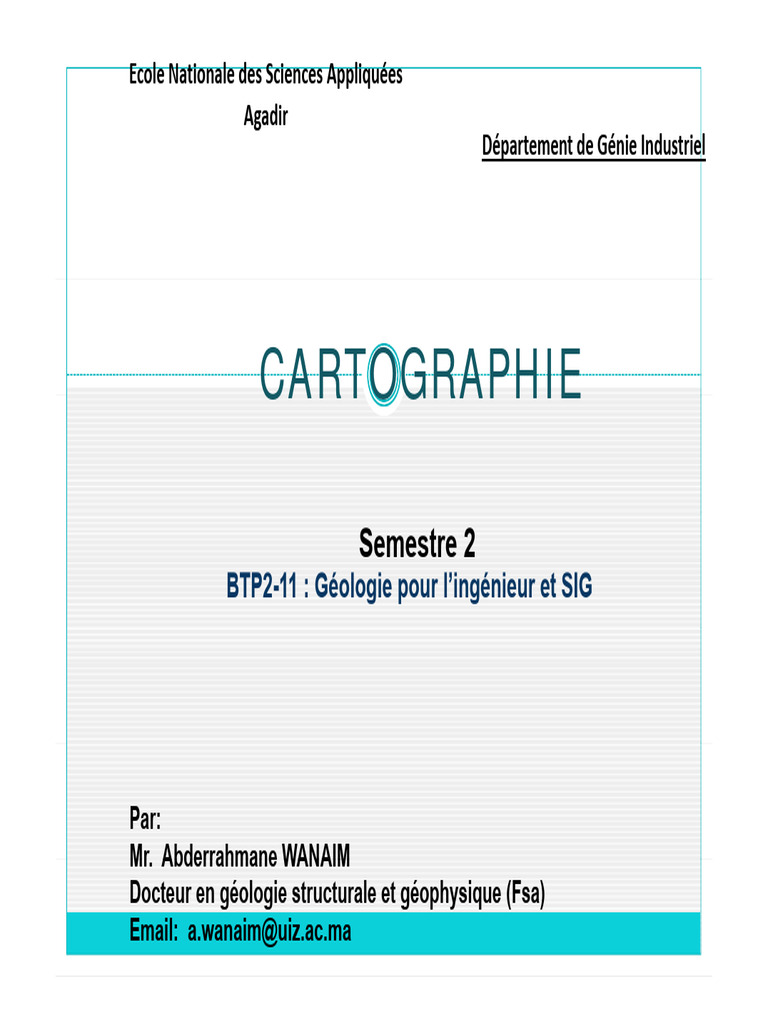 Introduction à la cartographie topographique | PDF | Équateur terrestre ...