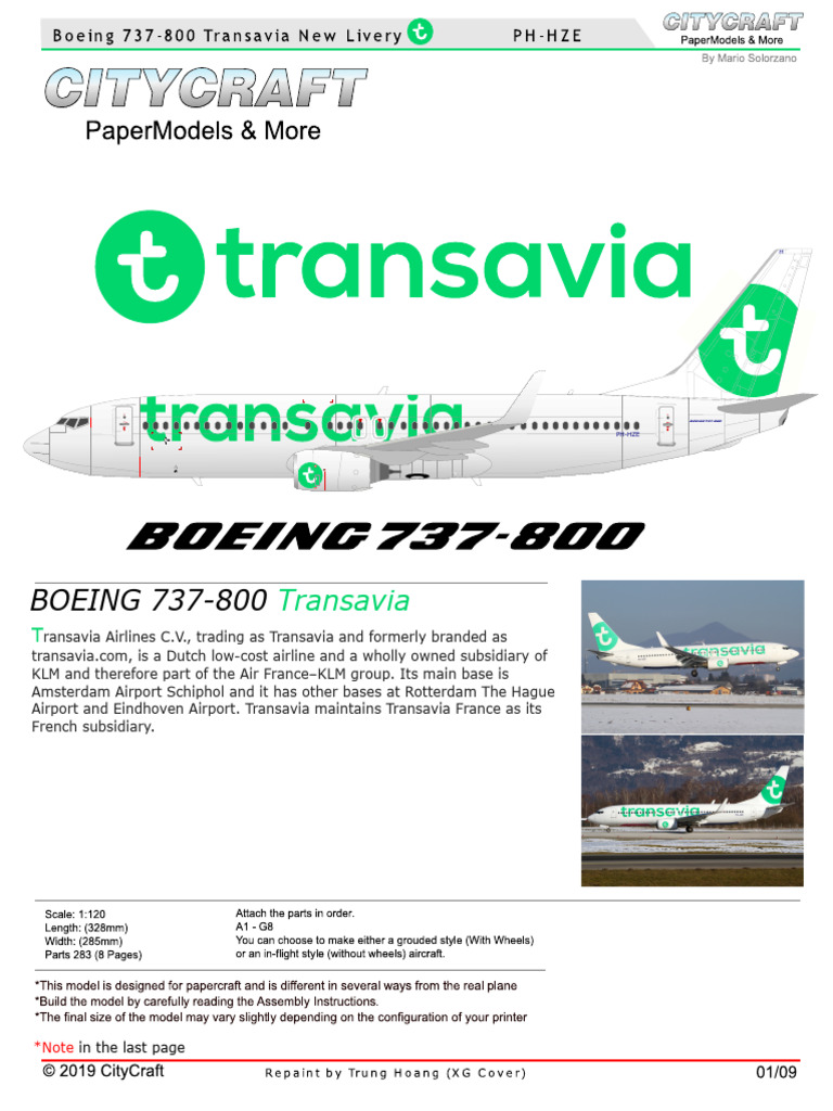 Transavia 737-800 Seat Map Guide | PDF | Airlines | Aviation