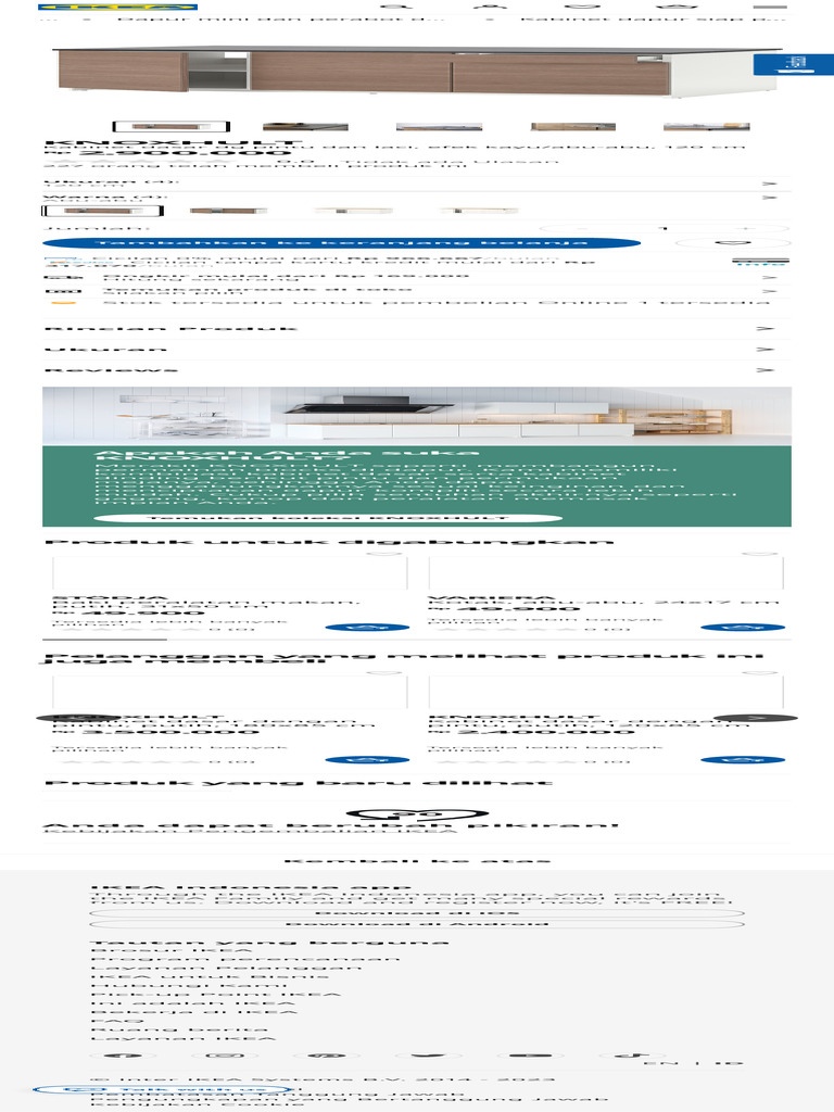 KNOXHULT Kabinet Dasar DG Pintu Dan Laci, Efek Kayuabu-Abu, 120 CM IKEA Indonesia | PDF