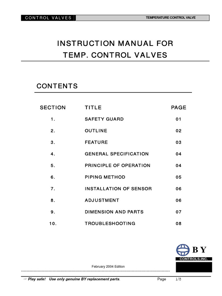 TC01 Manual | PDF | Valve | Flow Measurement