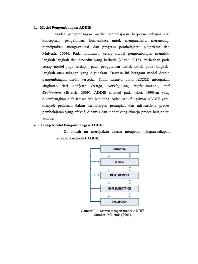 Tahapan Model Pengembangan ADDIE | PDF | Karier & Perkembangan